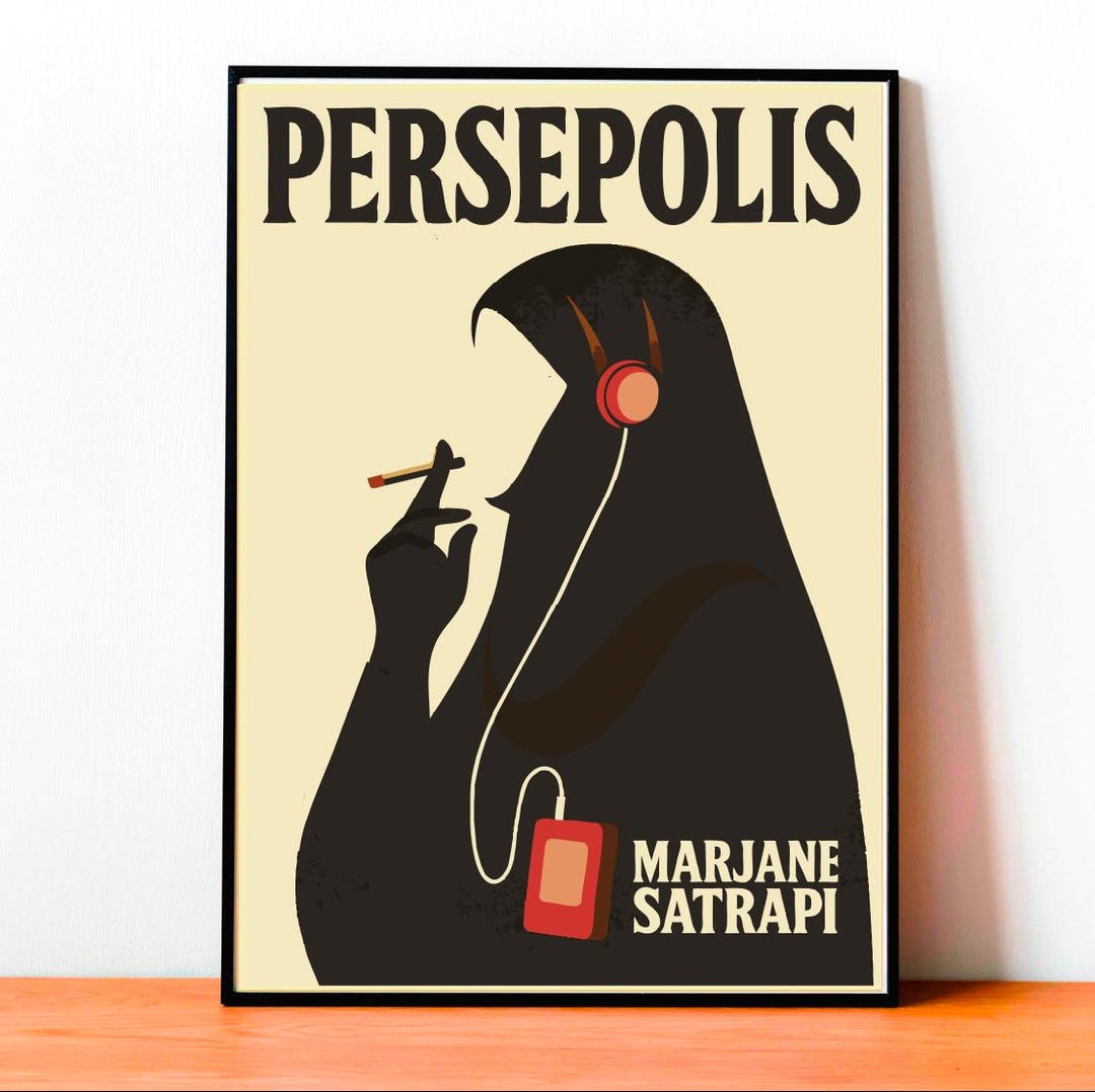 Persepolis Poster, Marjane Satrapi Graphic Novel Art, Feminist Decor ...