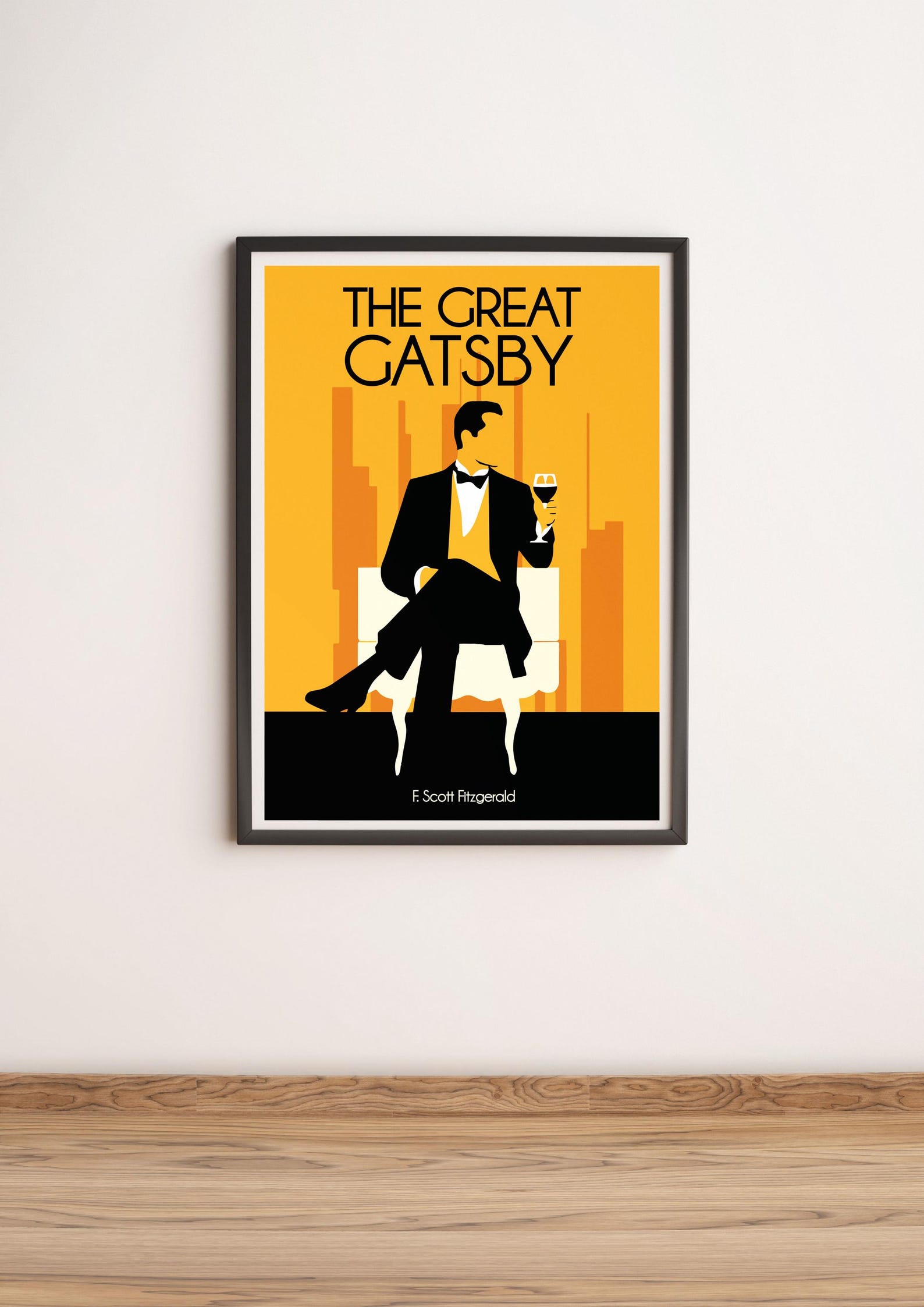 The Great Gatsby Book Cover, Francis Scott Fitzgerald, Wall Art, Dandy ...