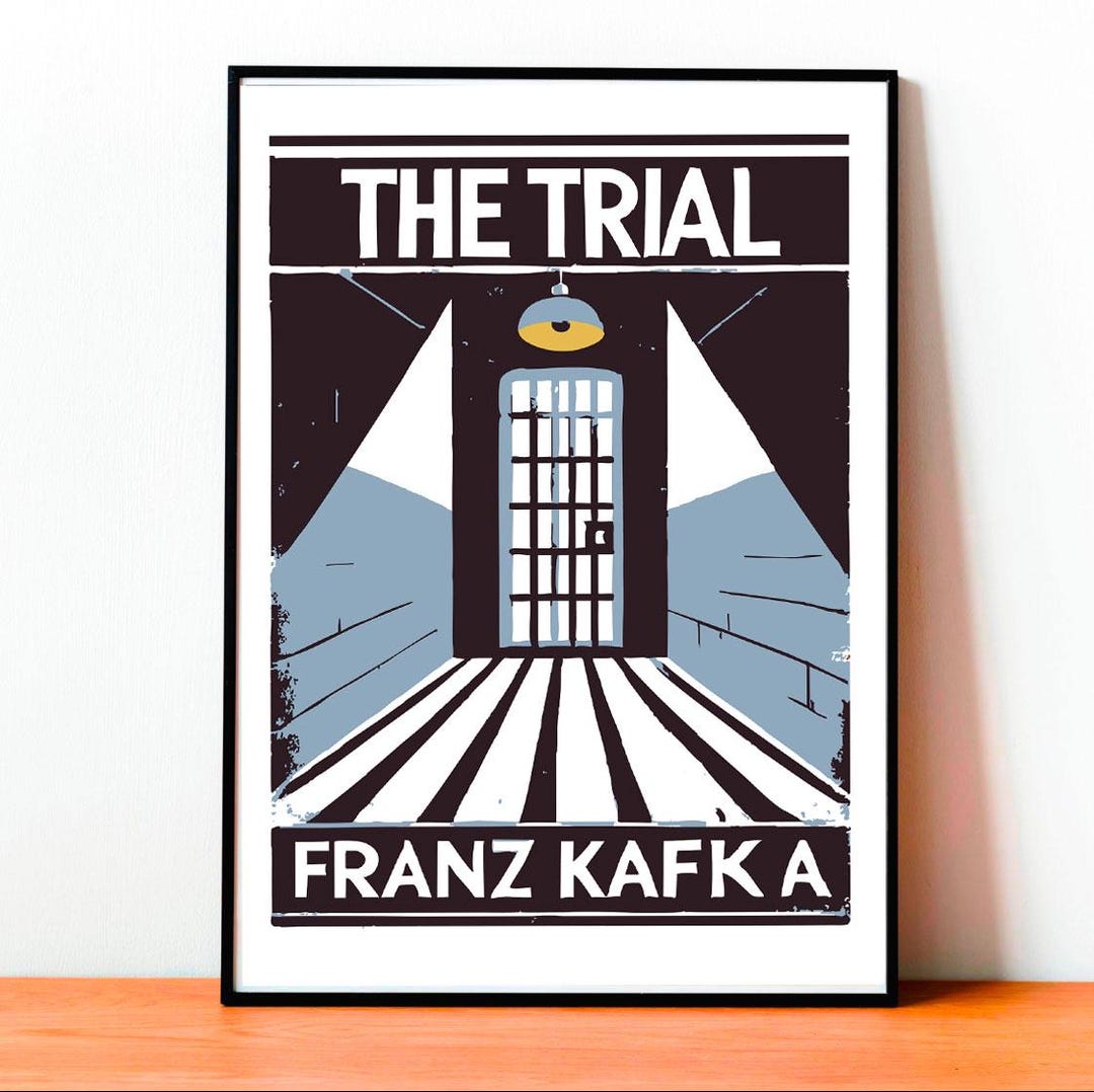 The Trial Poster, Franz Kafka Art, Dystopian Book Cover, Classic ...