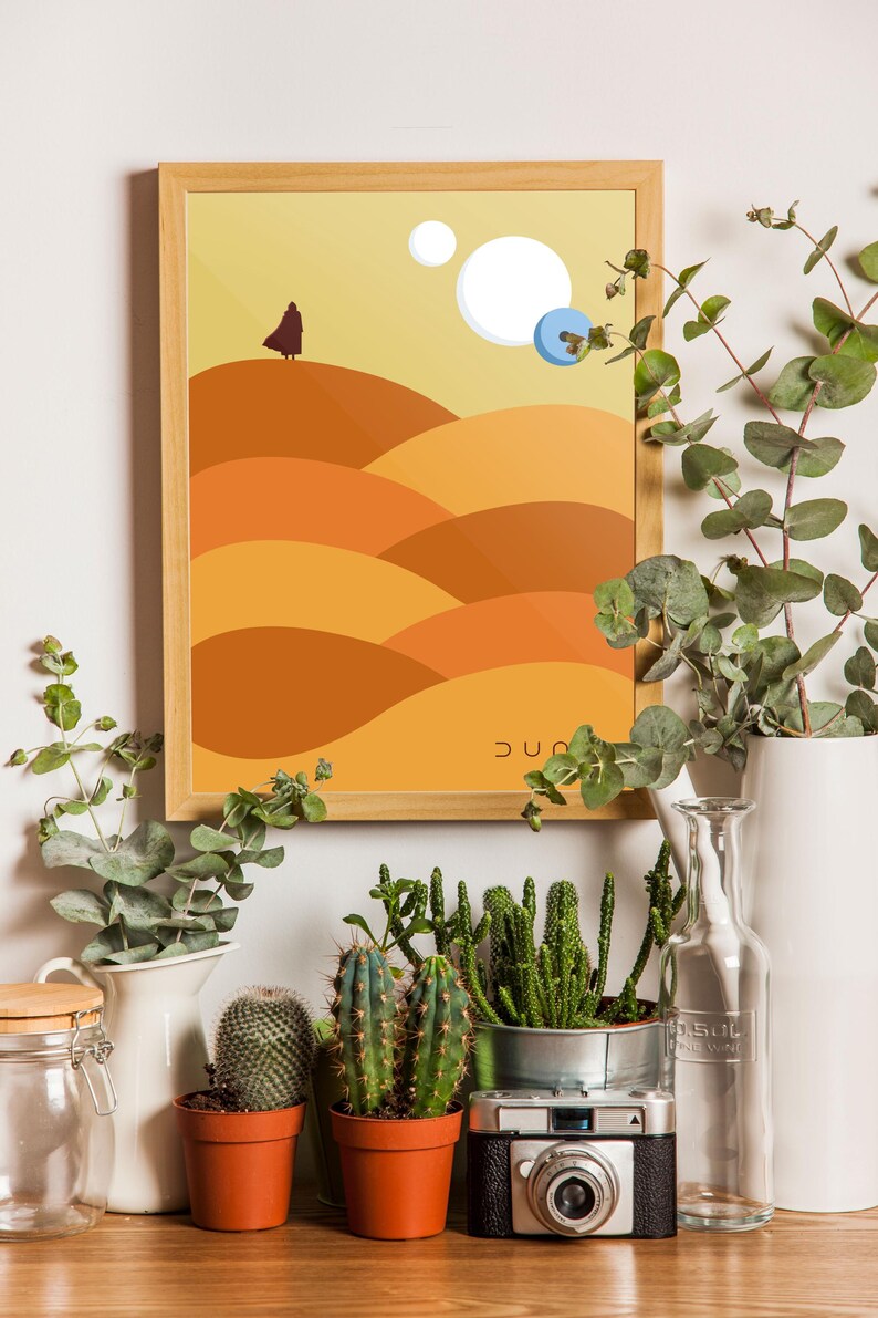 Dune Poster, Frank Herbert Sci-fi Art, Vintage Book Cover Print ...