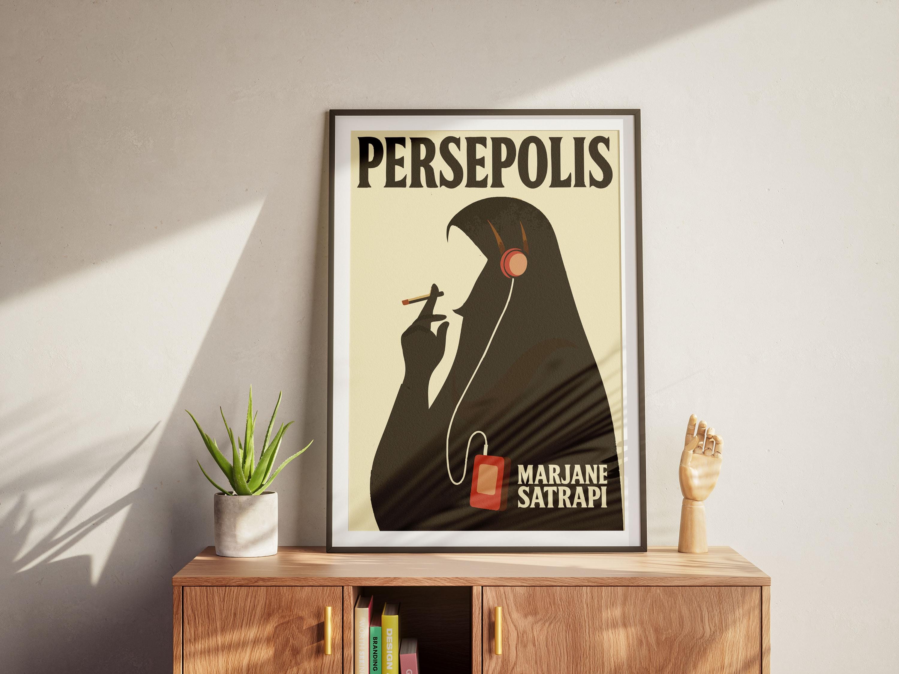 Persepolis Poster, Marjane Satrapi Graphic Novel Art, Feminist Decor ...