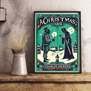 A Christmas Carol Poster, Holiday Poster, Christmas Poster, Vintage ...