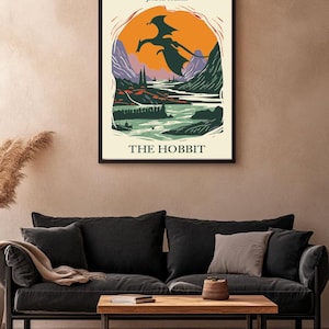 The Hobbit Poster, Bilbo Baggins Art, Tolkien Poster, Middle-earth Art ...