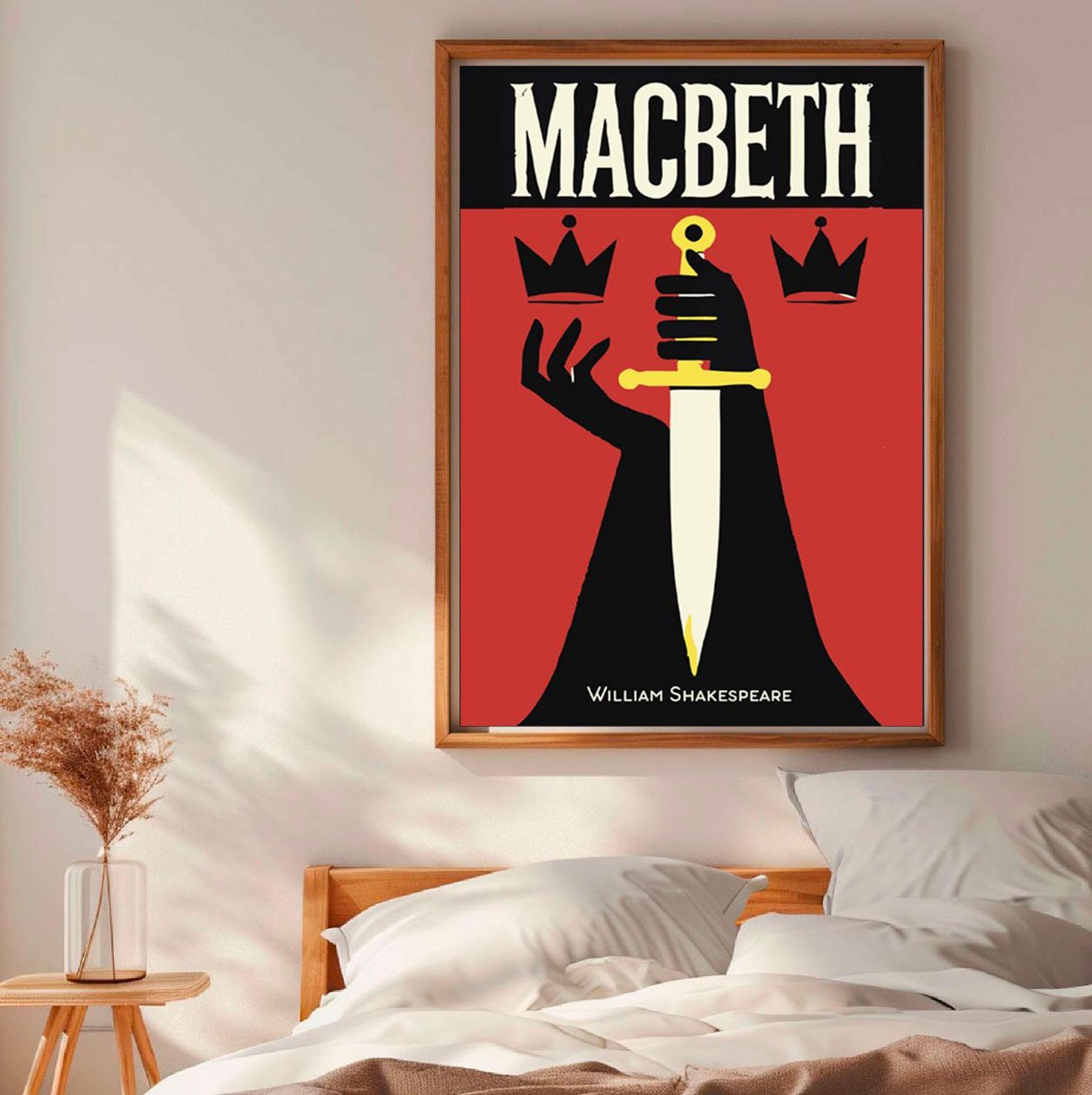 Macbeth Poster, William Shakespeare, Literary Art, Home Decor, Wall Art ...