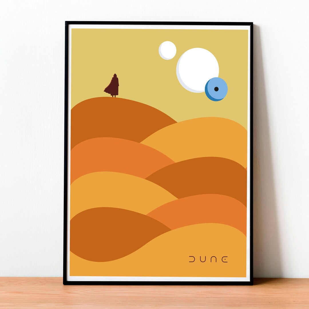 Dune Poster, Frank Herbert Sci-fi Art, Vintage Book Cover Print ...