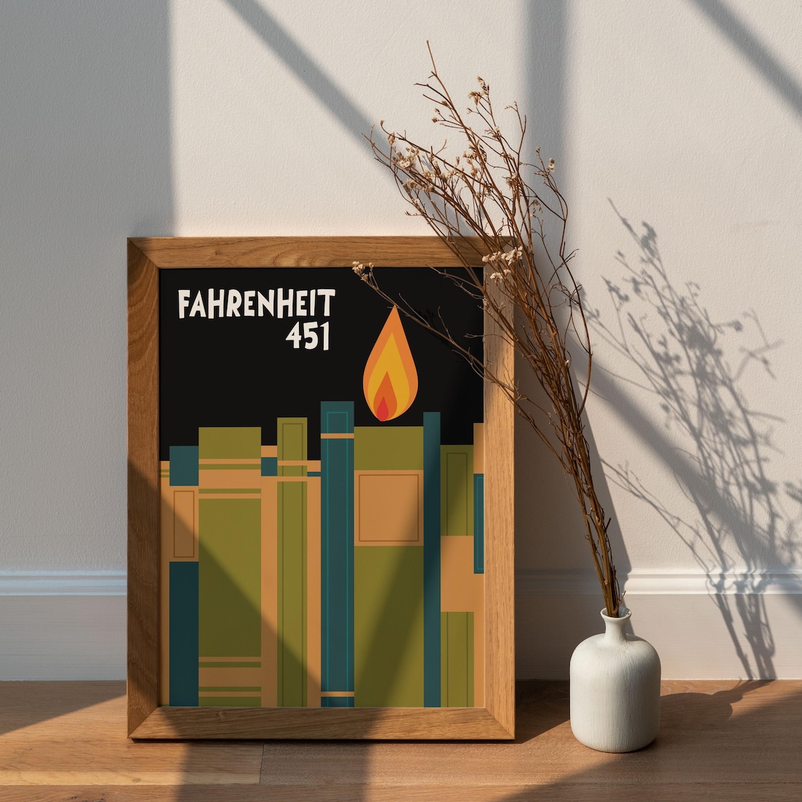 Fahrenheit 451 , Ray Bradbury, Vintage Print, Wall Art, Modern Design ...