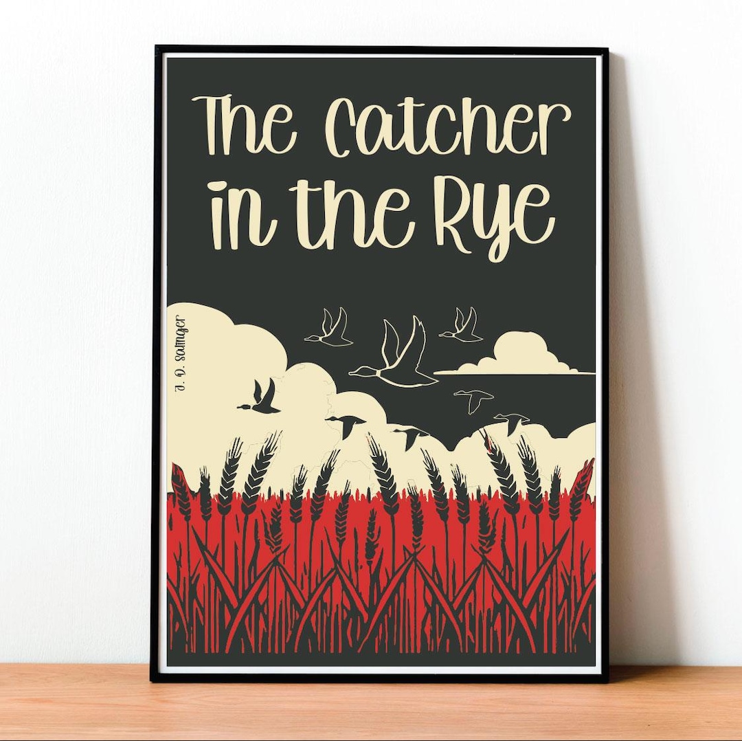 The Catcher in the Rye Poster, Salinger Art Print, Vintage Book Cover ...