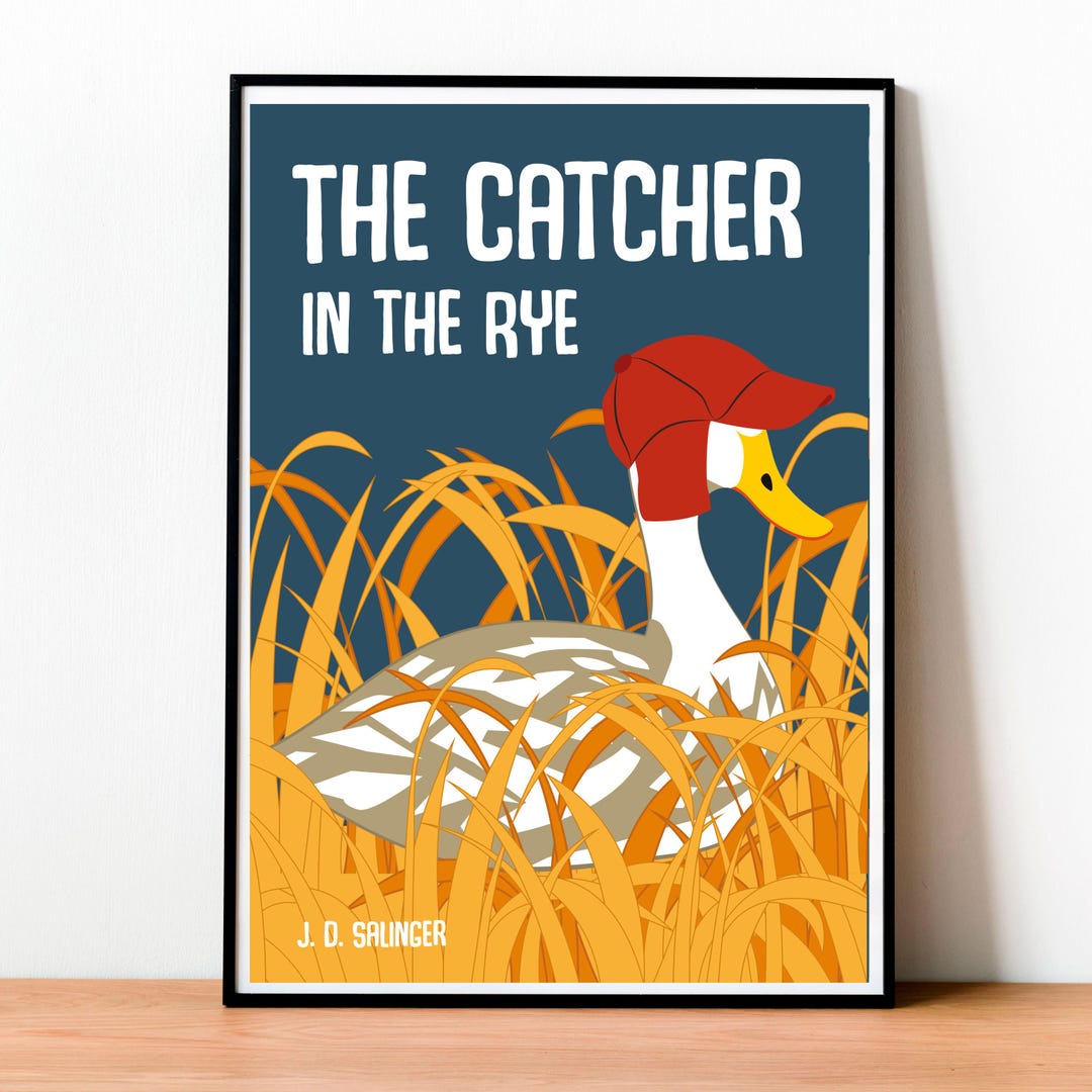 The Catcher in the Rye Book Cover, Salinger, Literature Posters, Poster ...
