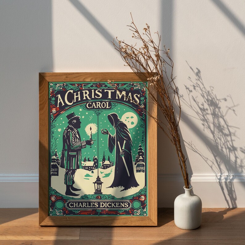 A Christmas Carol Poster, Holiday Poster, Christmas Poster, Vintage ...