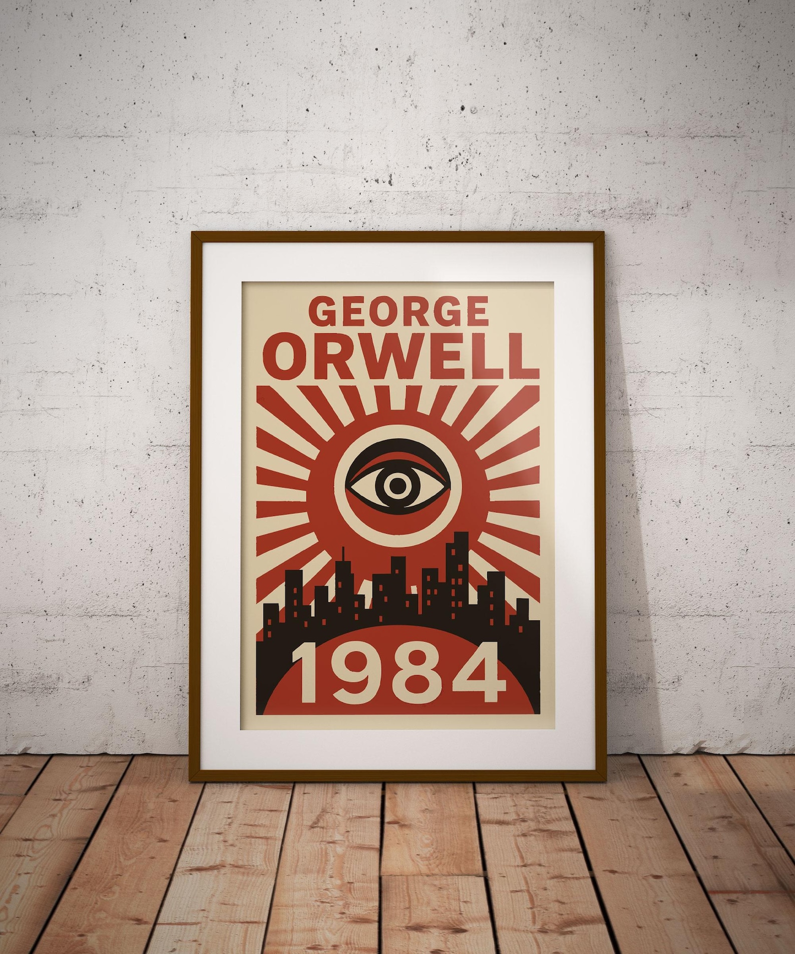 1984 Poster: Dystopian Book Cover Art, Literary Surreal Design Vintage ...