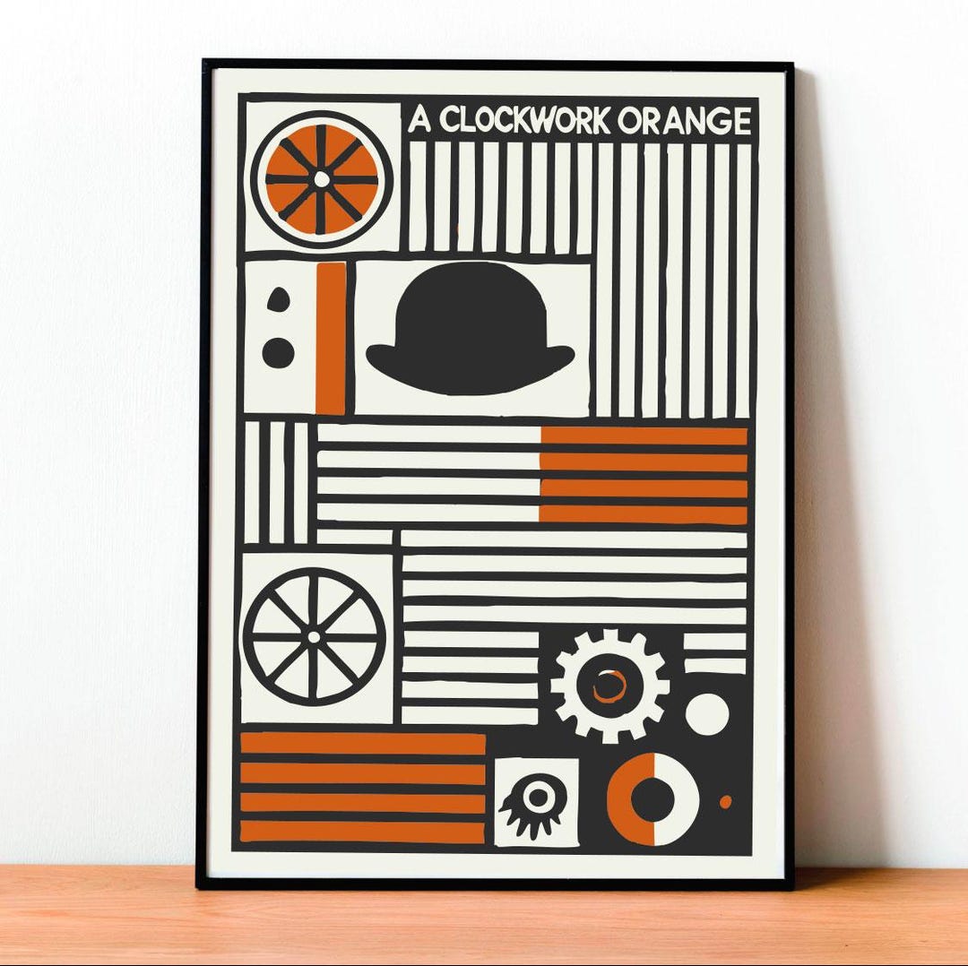 A Clockwork Orange, Movie Poster, Retro Art, Cult Classic, Sci-fi ...