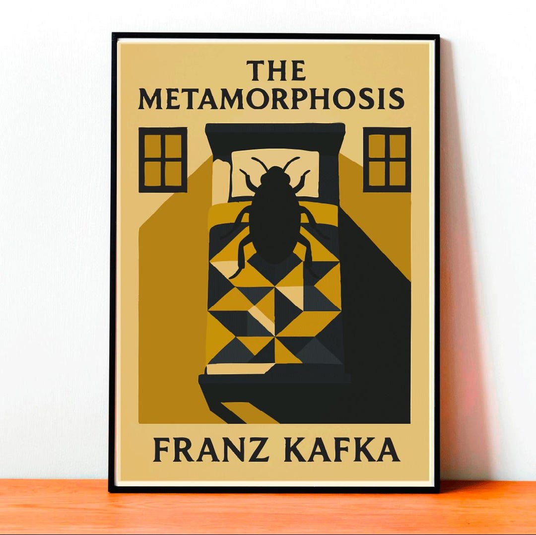 The Metamorphosis Poster: Kafka Book Cover Art, Minimalist Design ...