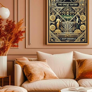 The Great Gatsby Poster, Classic Literature Wall Art, F Scott ...