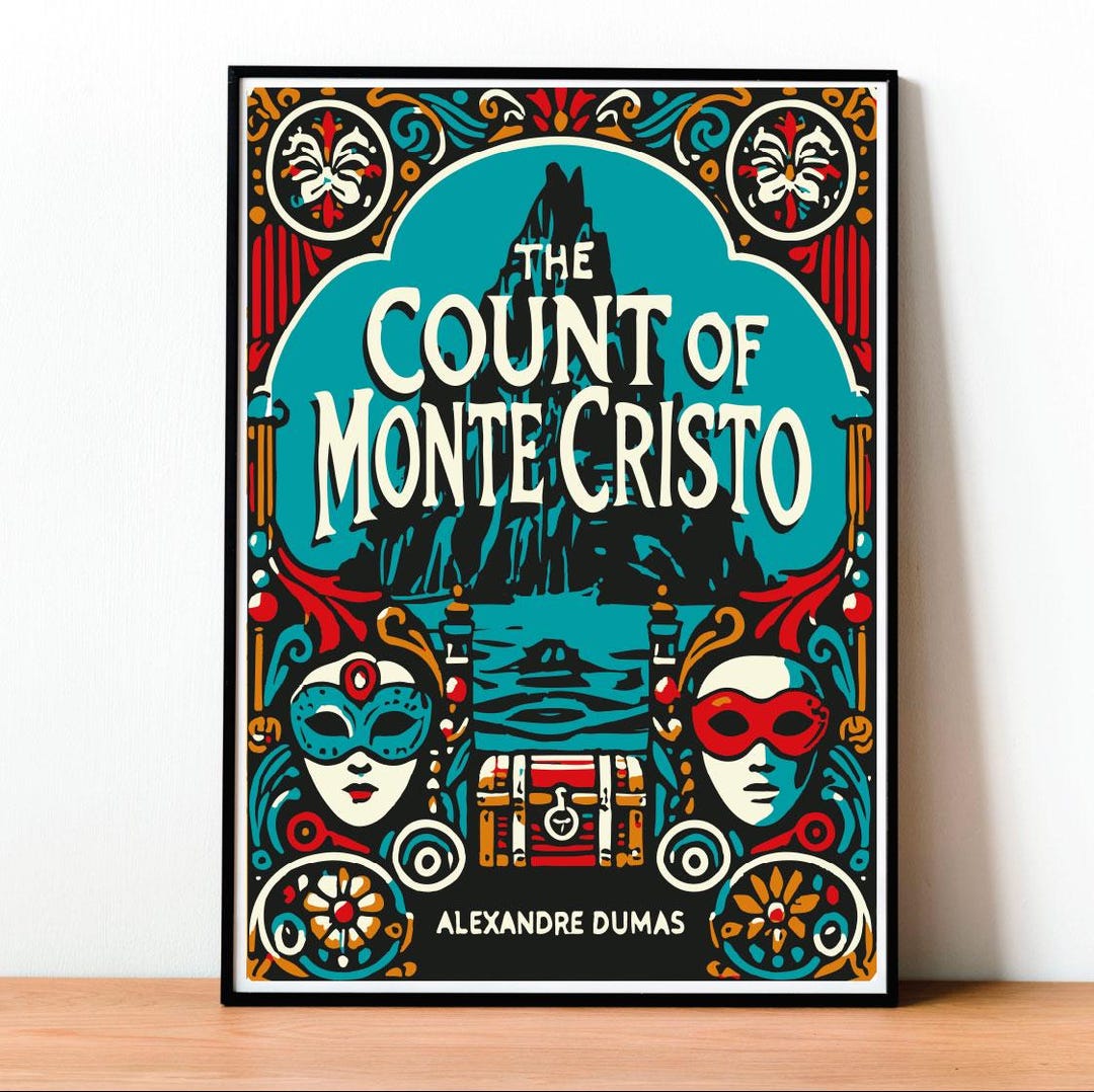 The Count of Monte Cristo Poster, Vintage Book Cover Art Print, Vintage ...