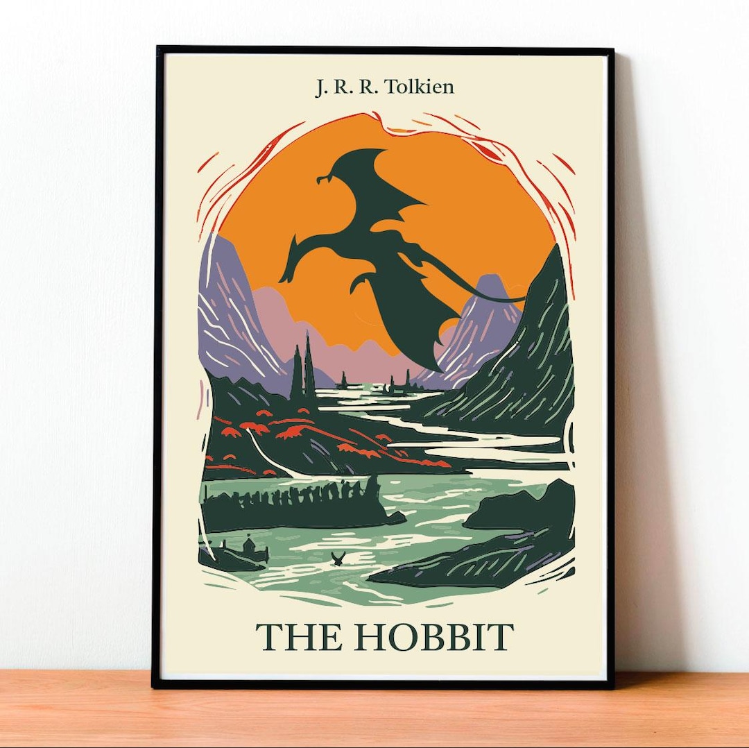 The Hobbit Poster, Bilbo Baggins Art, Tolkien Poster, Middle-earth Art ...