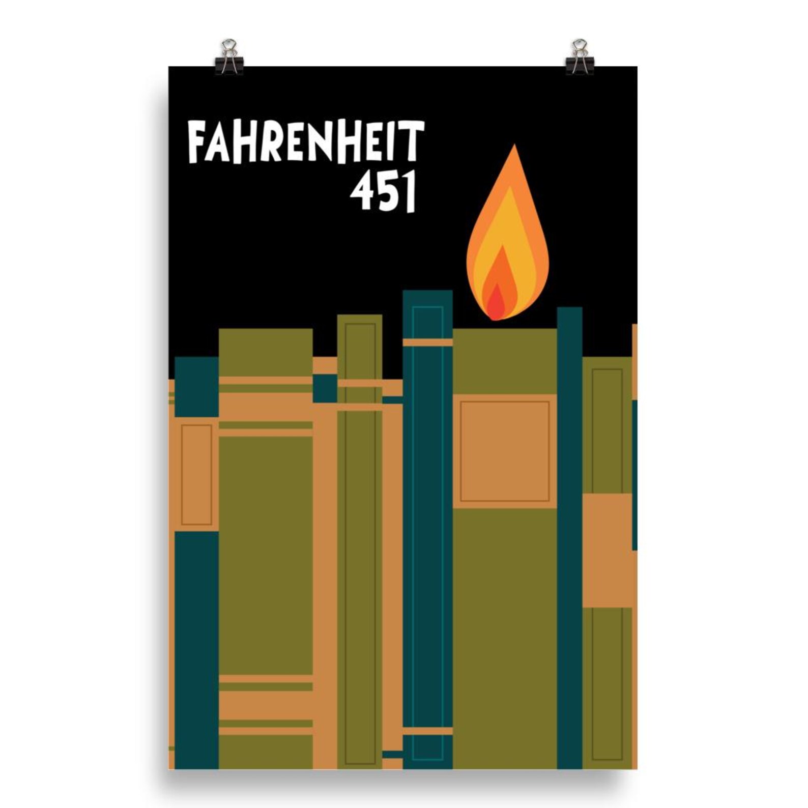 Fahrenheit 451 , Ray Bradbury, Vintage Print, Wall Art, Modern Design ...