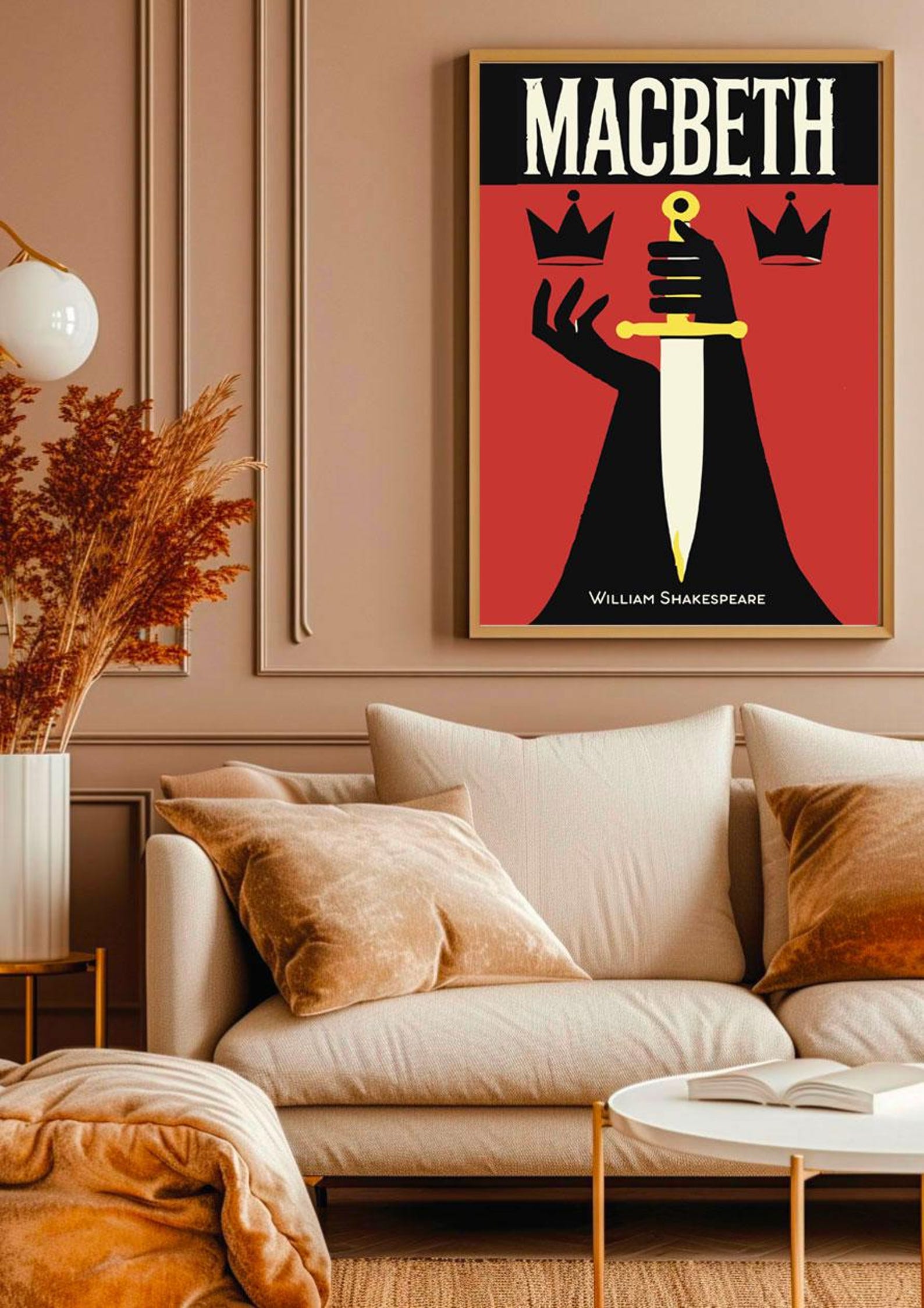 Macbeth Poster, William Shakespeare, Literary Art, Home Decor, Wall Art ...