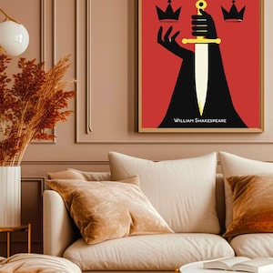 Macbeth Poster, William Shakespeare, Literary Art, Home Decor, Wall Art ...