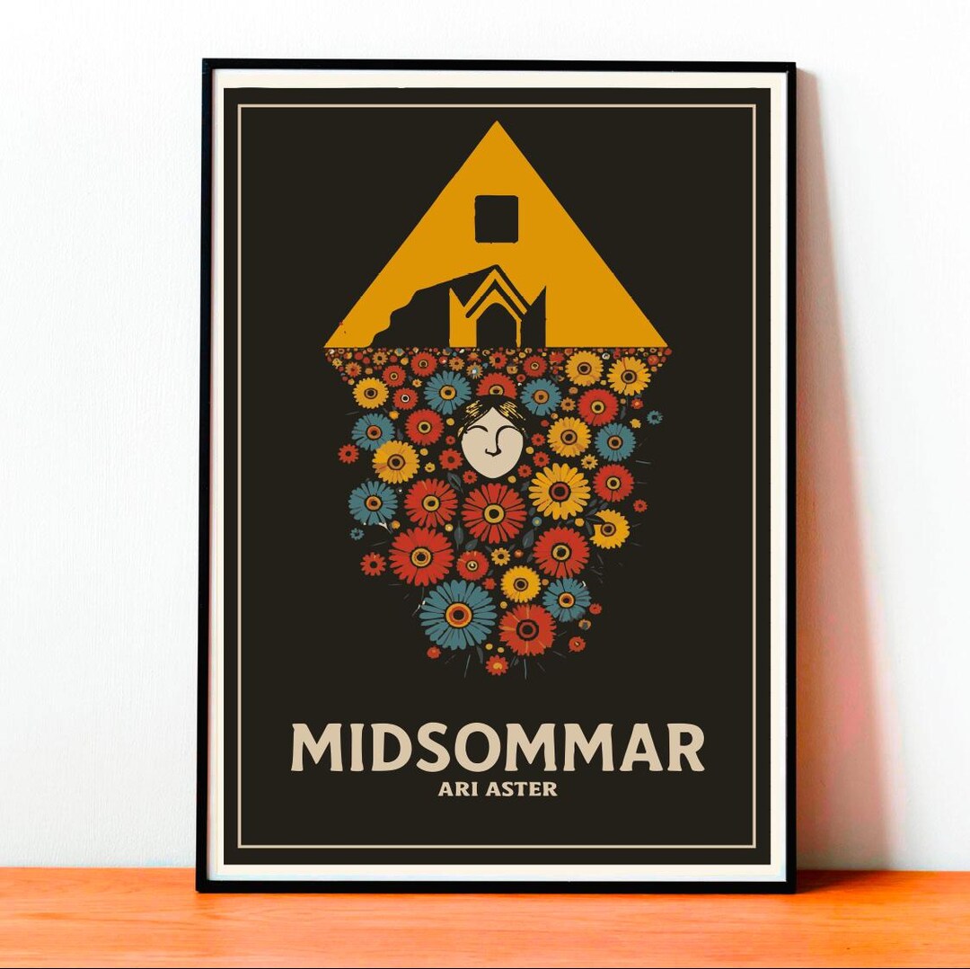 Midsommar Poster, Folk Horror, Cult Film Art Print, Vintage, Home ...