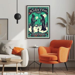 A Christmas Carol Poster, Holiday Poster, Christmas Poster, Vintage ...