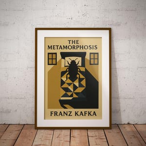 The Metamorphosis Poster: Kafka Book Cover Art, Minimalist Design ...