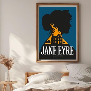 Jane Eyre, Book Poster, Victorian Wall Art, Bronte Sisters, Classic ...