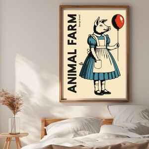 Animal Farm Poster: Orwell Art Print, Literary Fine Art, Vintage, Wall ...