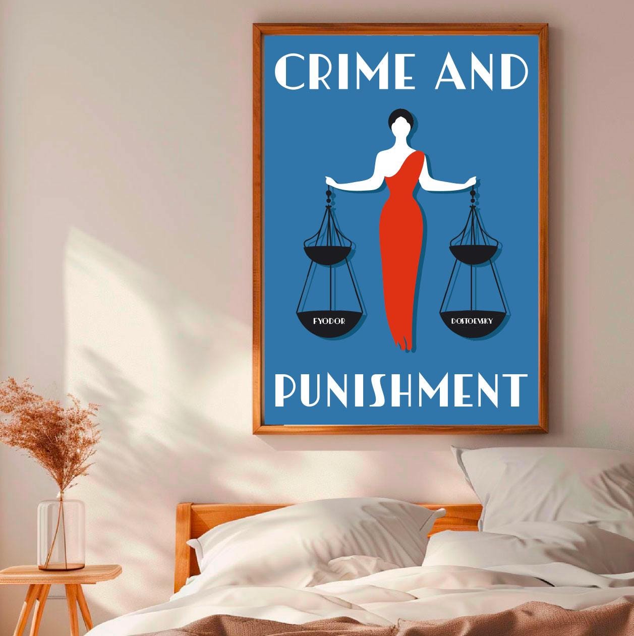 Crime and Punishment Poster, Fyodor Dostoevsky Wall Art, Russian ...