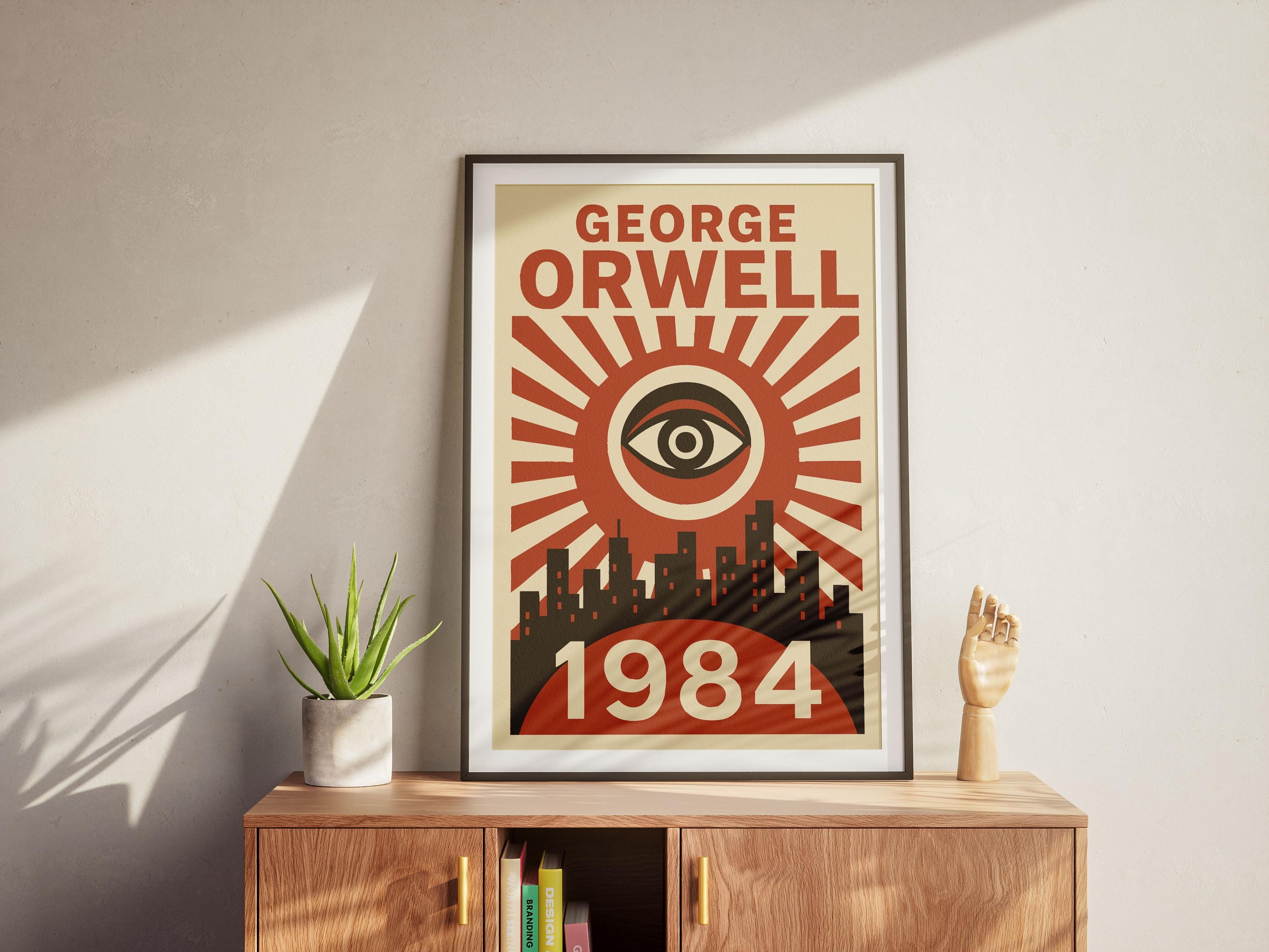 1984 Poster: Dystopian Book Cover Art, Literary Surreal Design Vintage ...