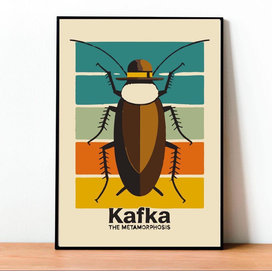 The Metamorphosis Poster, Franz Kafka Book Art, Vintage Literary Print ...