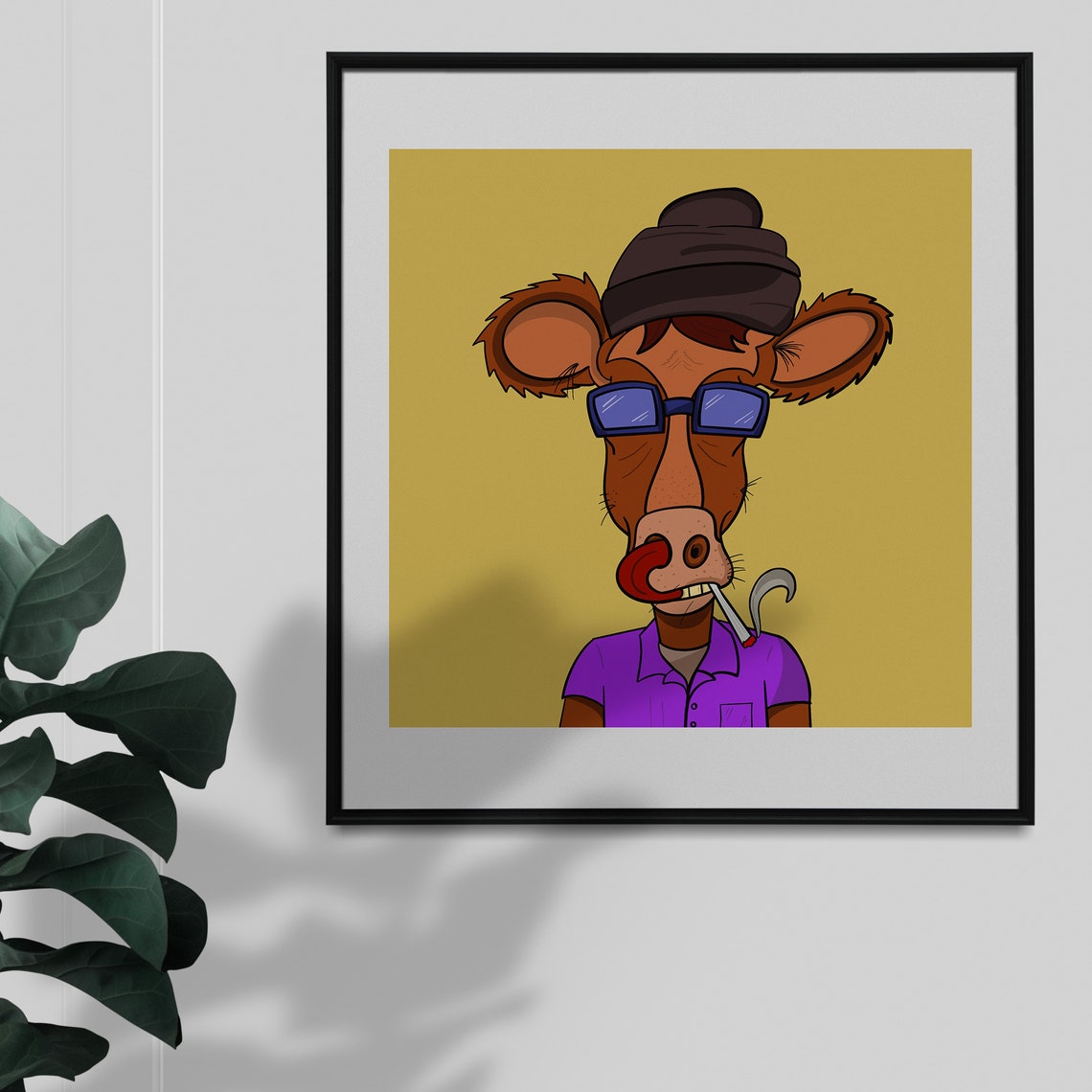 Funny Cow NFT Art for Multipurpose Use Can Use as a Wall Decor for ...