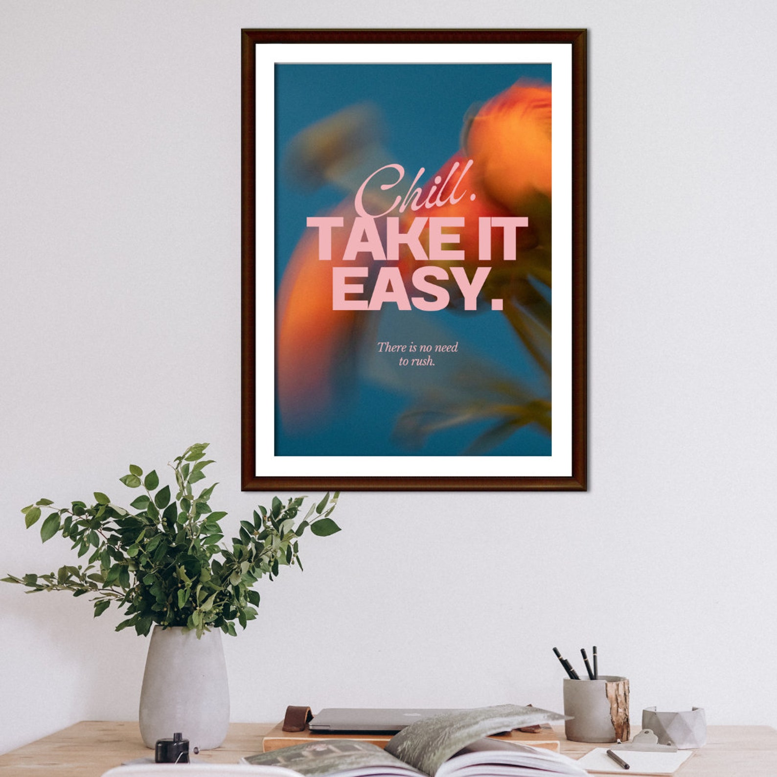 Take It Easy Quote Print | Retro Wall Art (digital Download) - Etsy