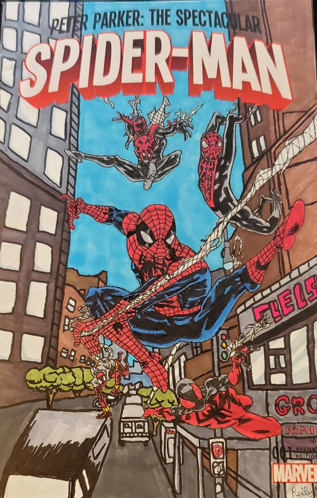 Spiderman Comic Book Sketch Cover - Etsy