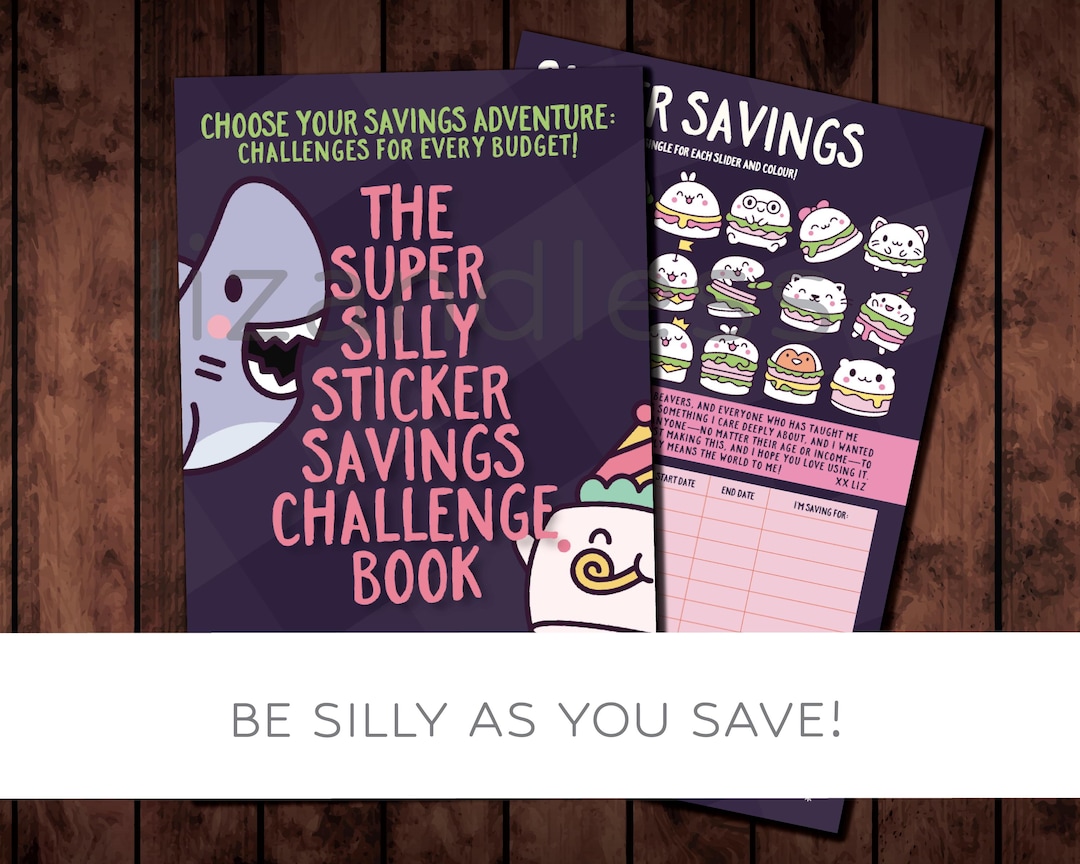 The Silly Sticker Savings Challenge Book| Sticker Savings Challenge ...