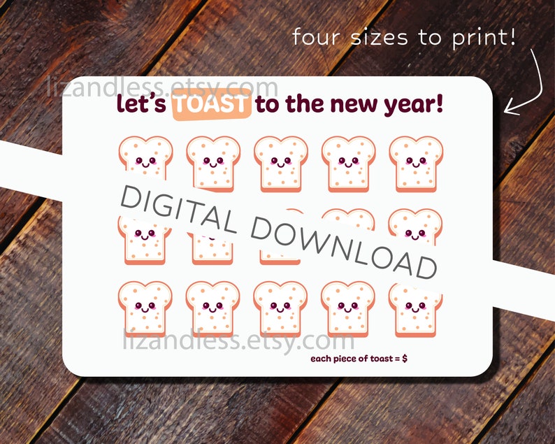 New Year! New SAVINGS CHALLENGE! (four Sizes in ONE Digital Download!)| Savings Challenge - Etsy