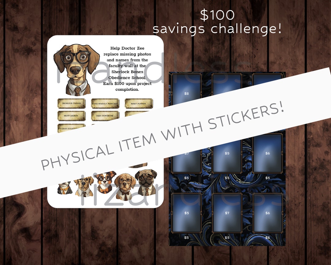 OBEDIENCE SCHOOL Sticker Savings Challenge Cash Budgeting Save With ...