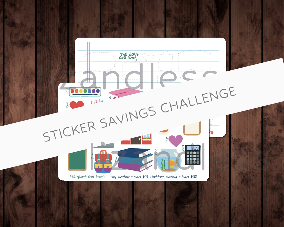 SCHOOL DAYS Savings Challenge | Save for School | Graduation Savings ...
