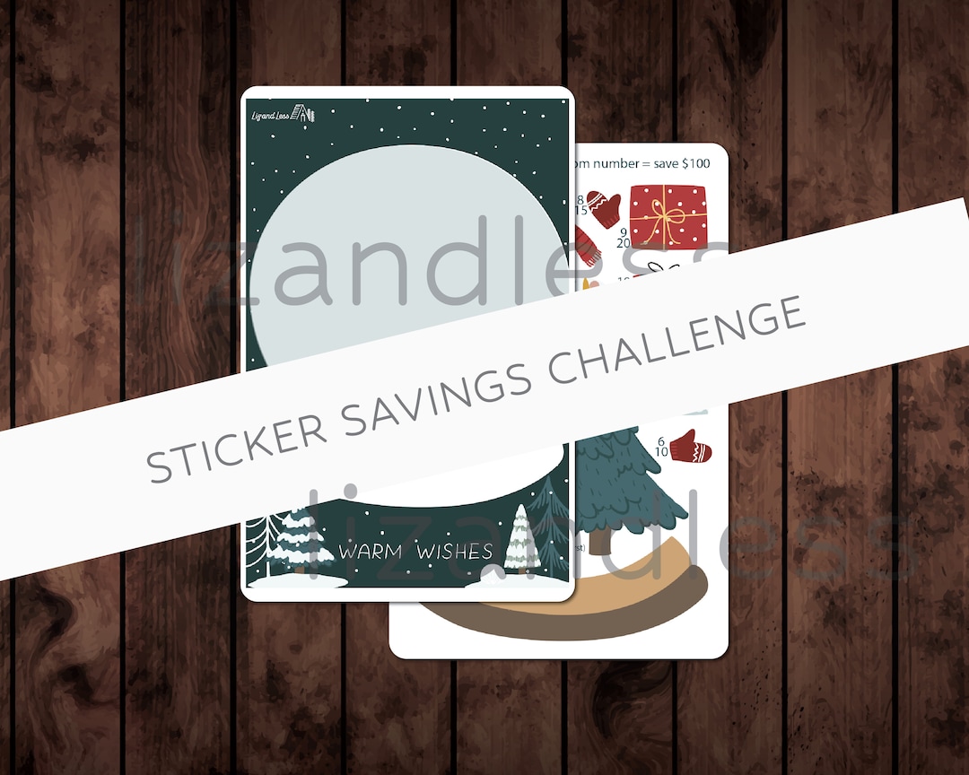 WARM WISHES Snowglobe Christmas Savings Challenge | Sticker Savings ...