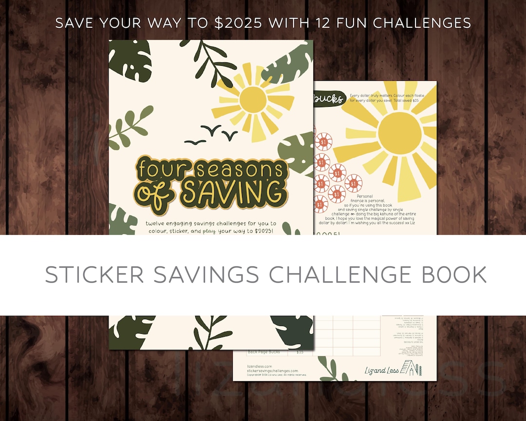 Four Seasons of Saving: SAVE 2025 | Sticker Savings Challenge Book ...