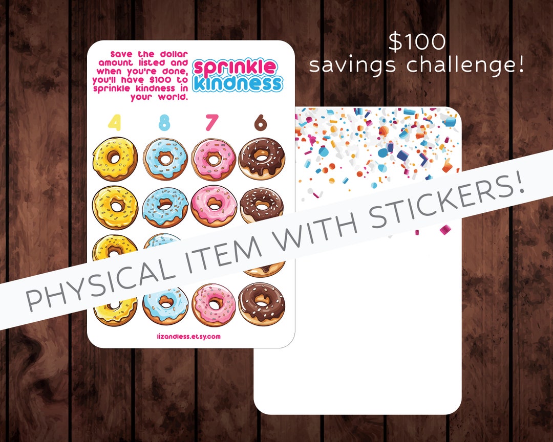 SPRINKLE KINDNESS | the Savings Challenge for EVERYONE! | Sticker ...