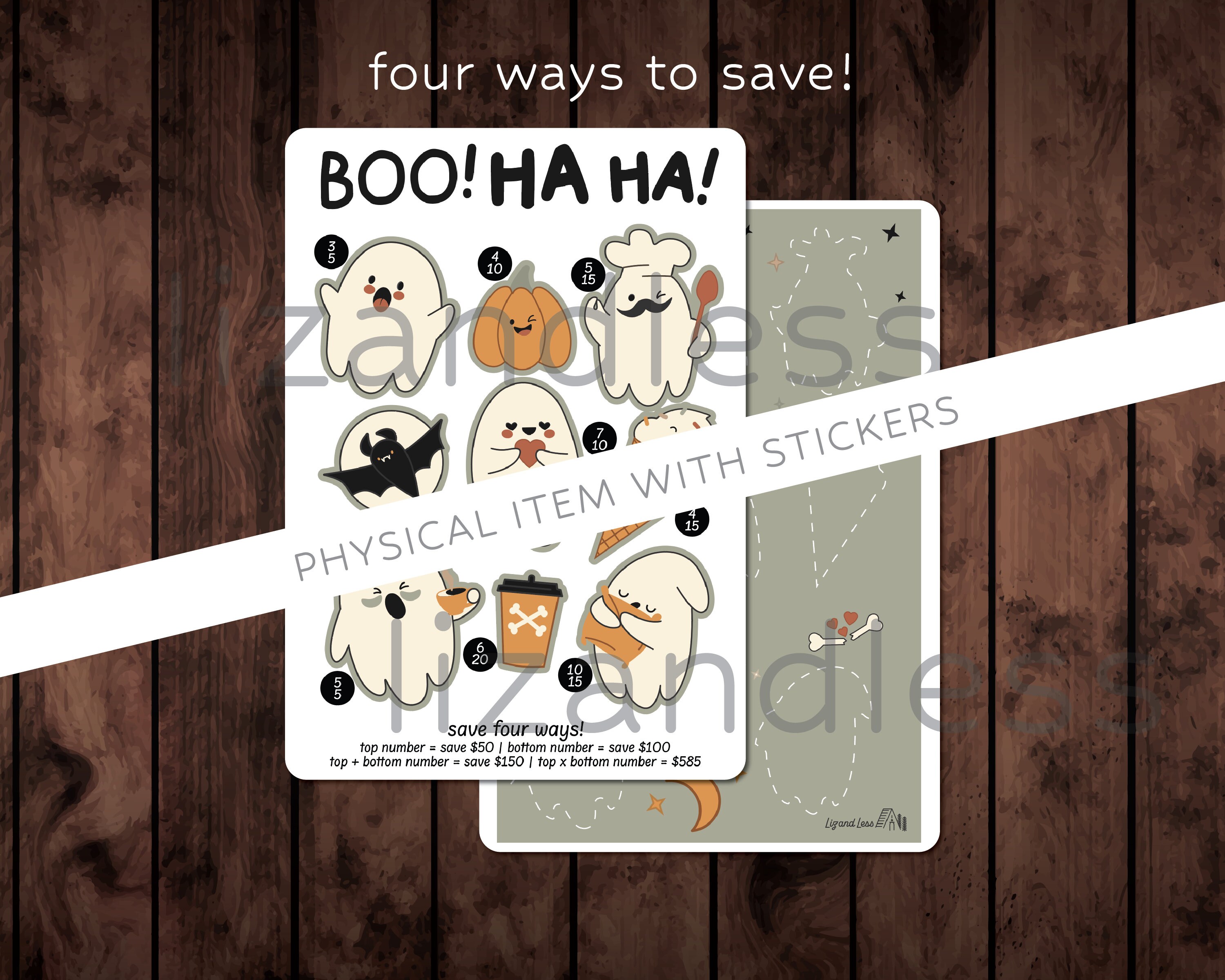 BOO HA HA Halloween Ghost Savings Challenge Halloween Savings Sticker ...
