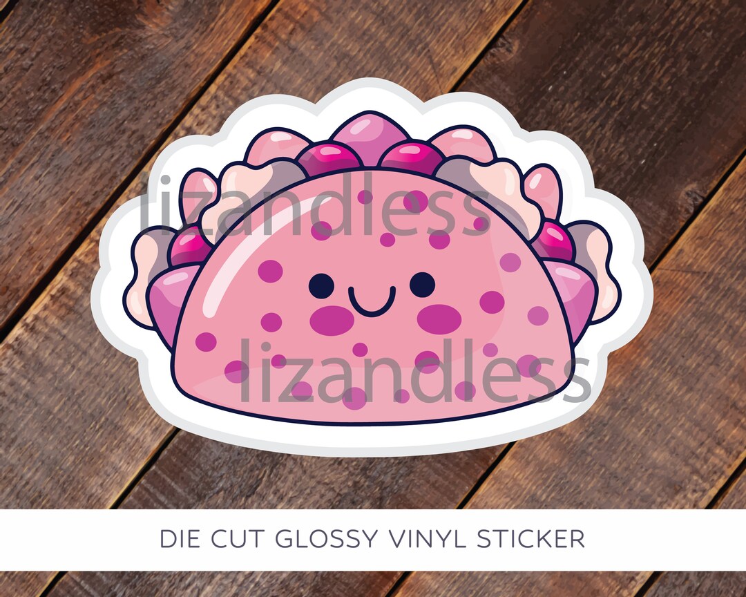 FANTASTACO Pink Taco Sticker Die Cut Sticker Savings Envelope Sticker ...