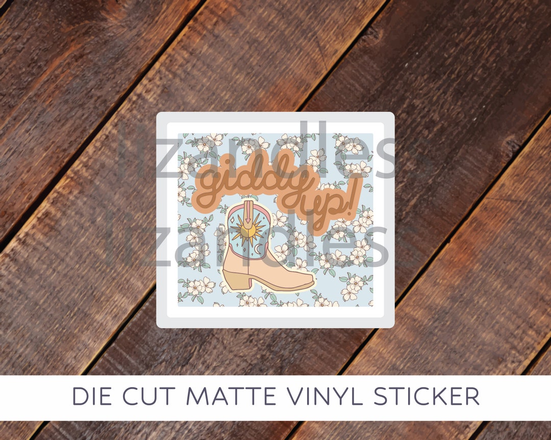 GIDDY UP Sticker Die Cut Sticker Savings Envelope Sticker Laptop ...