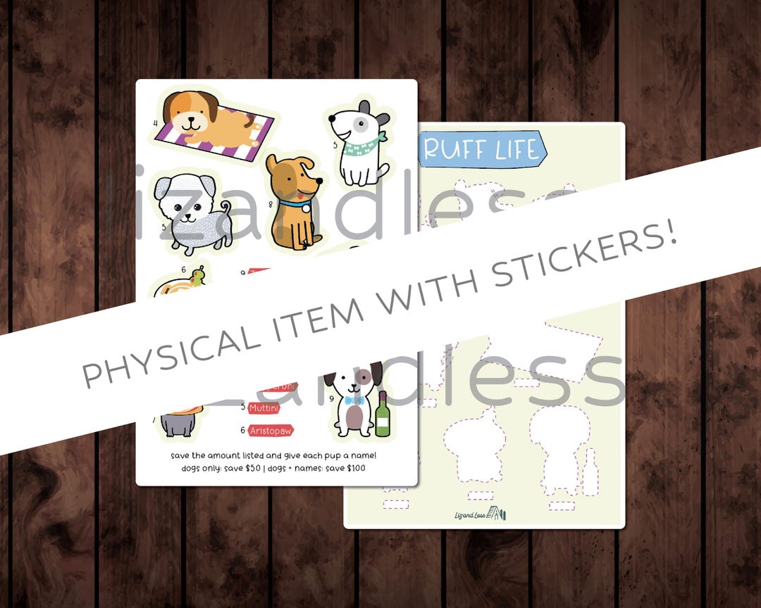 RUFF LIFE Savings Challenge Matte Sticker Savings Challenge Save With ...