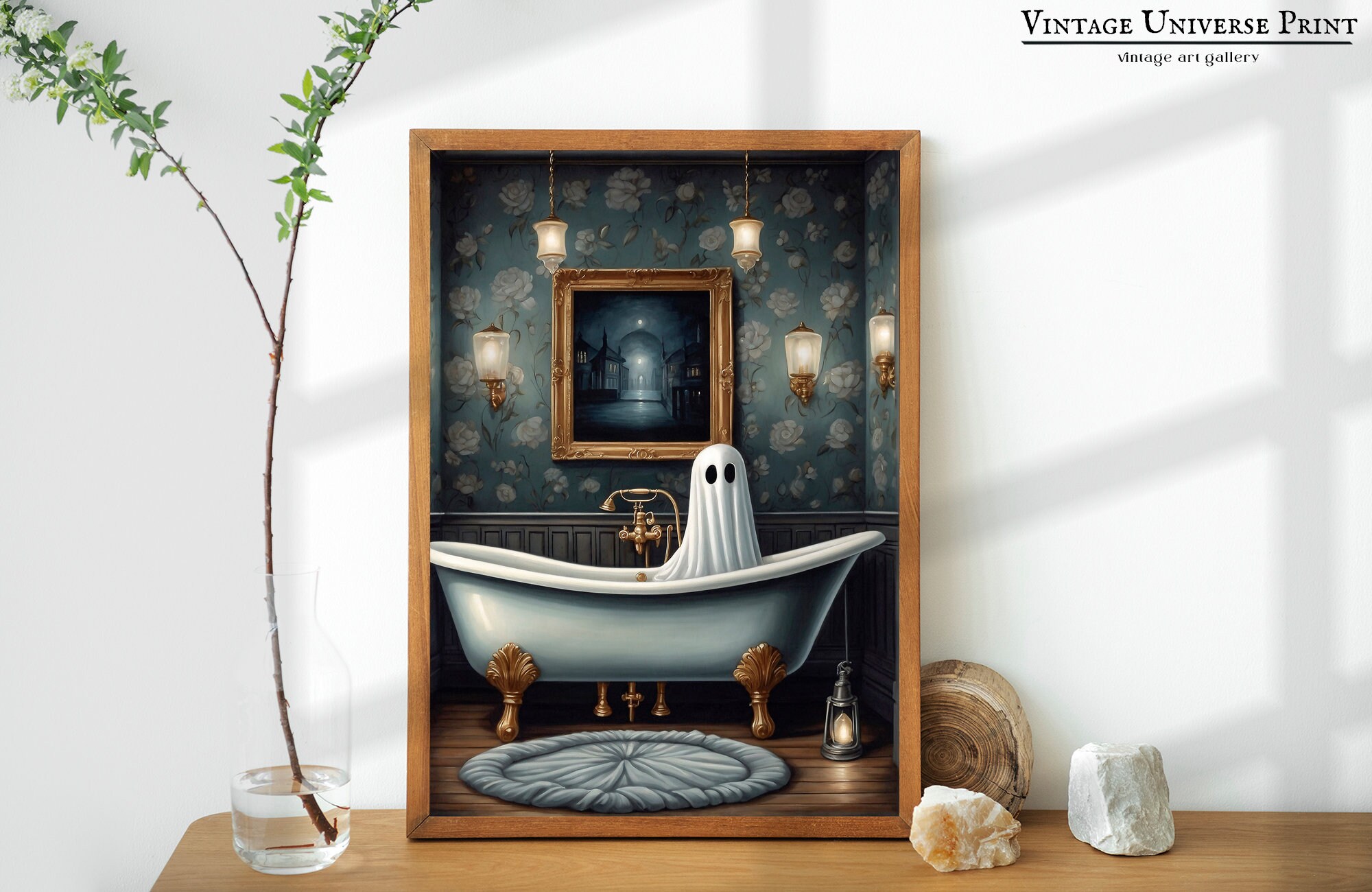 Ghost in the Bathtub Print Ghost Bathroom Digital Download Ghost ...