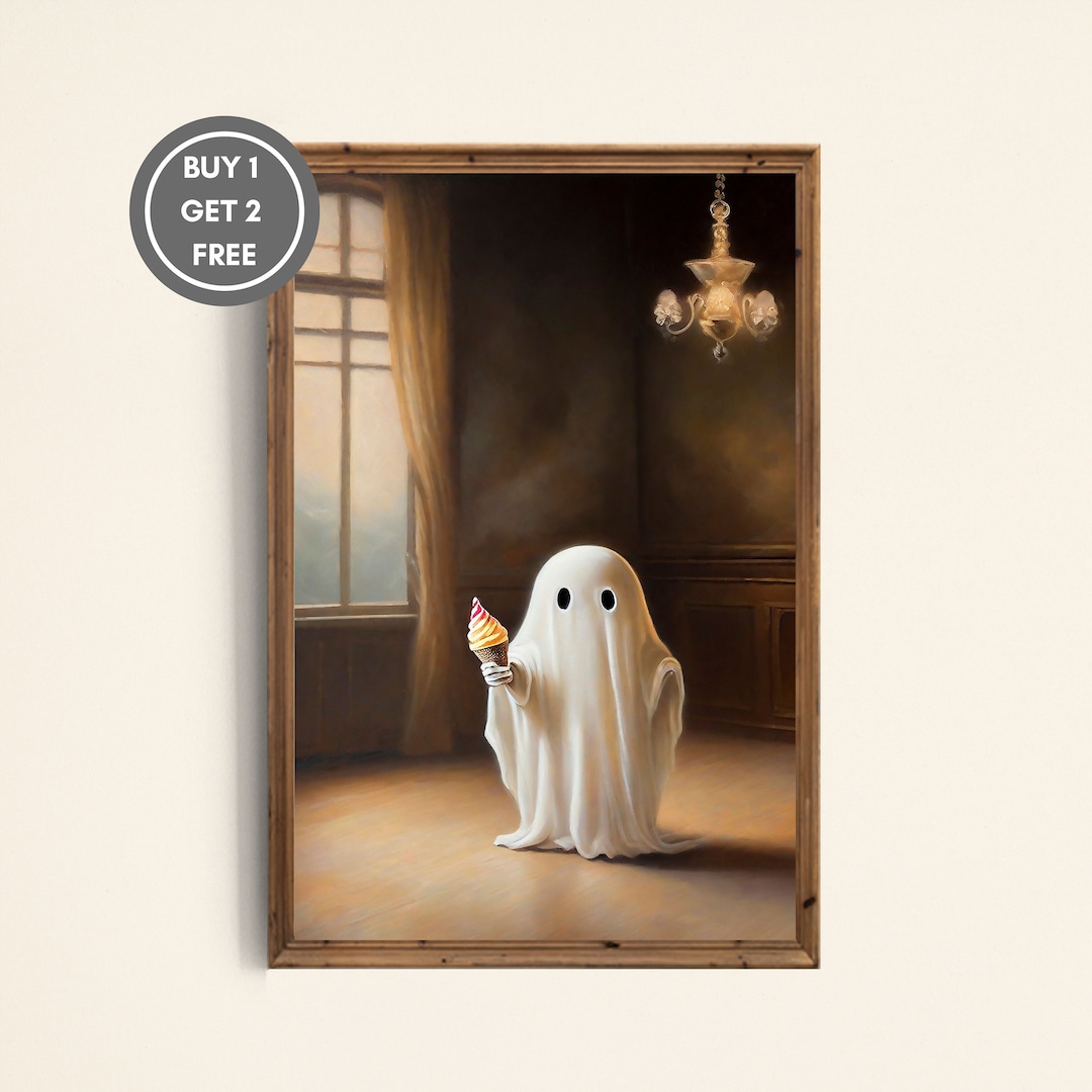 Cute Ghost Painting Victorian Gothic Cute Horror Creepy - Etsy