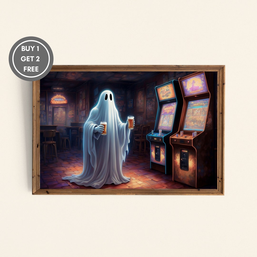 Ghost in an Abandoned Arcade Ghost Art Poster Print Dark - Etsy