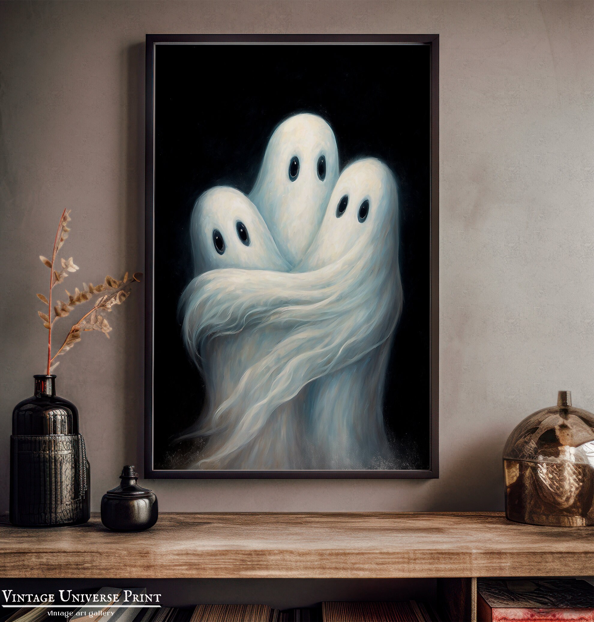 Ghost Painting PRINTABLE Art Print Halloween Home Decor - Etsy