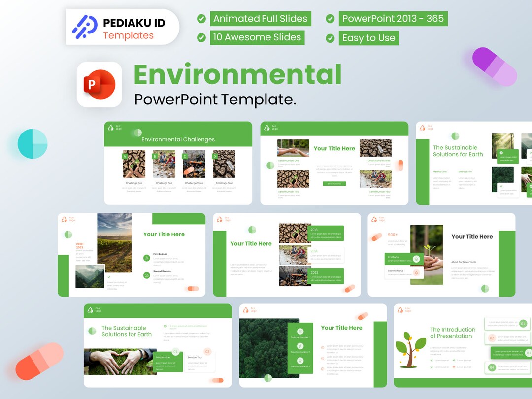 Environmental Animated Slide Powerpoint Template Presentation Template ...