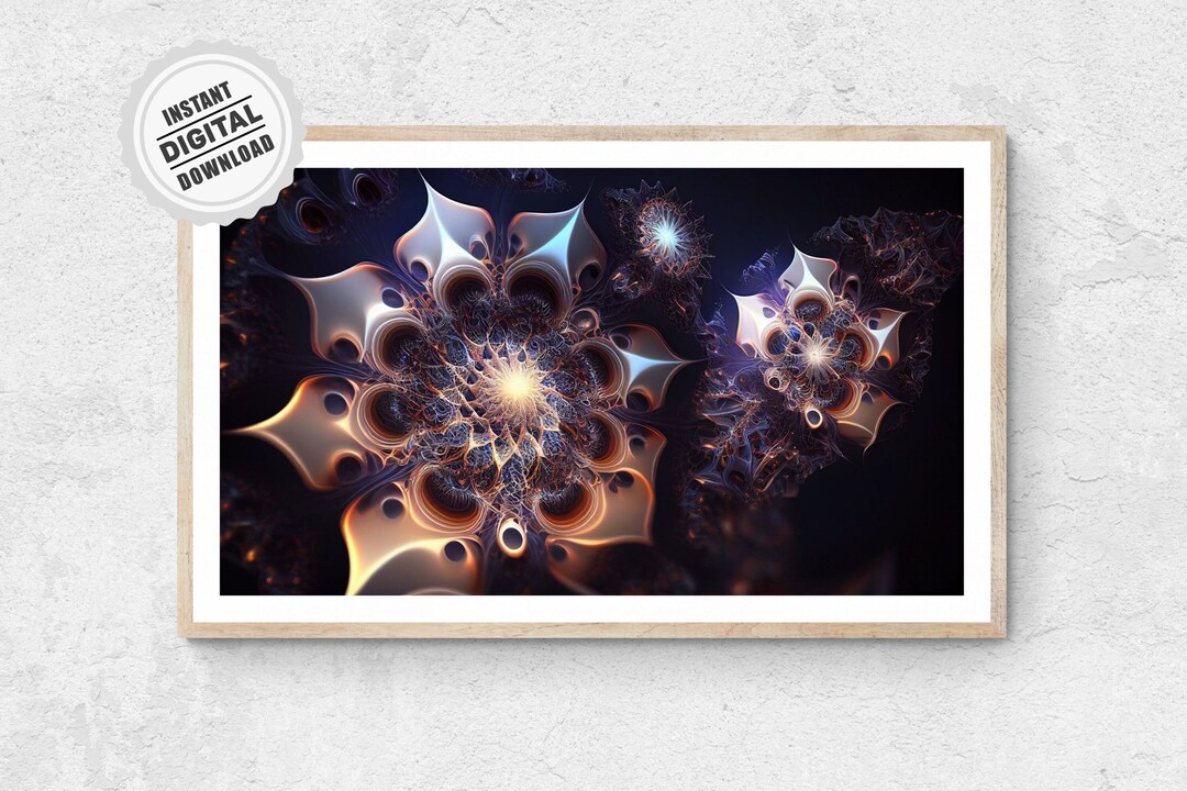 Extraterrestrial Life Poster Fractal Patterns Painting Mandelbrot Wall ...